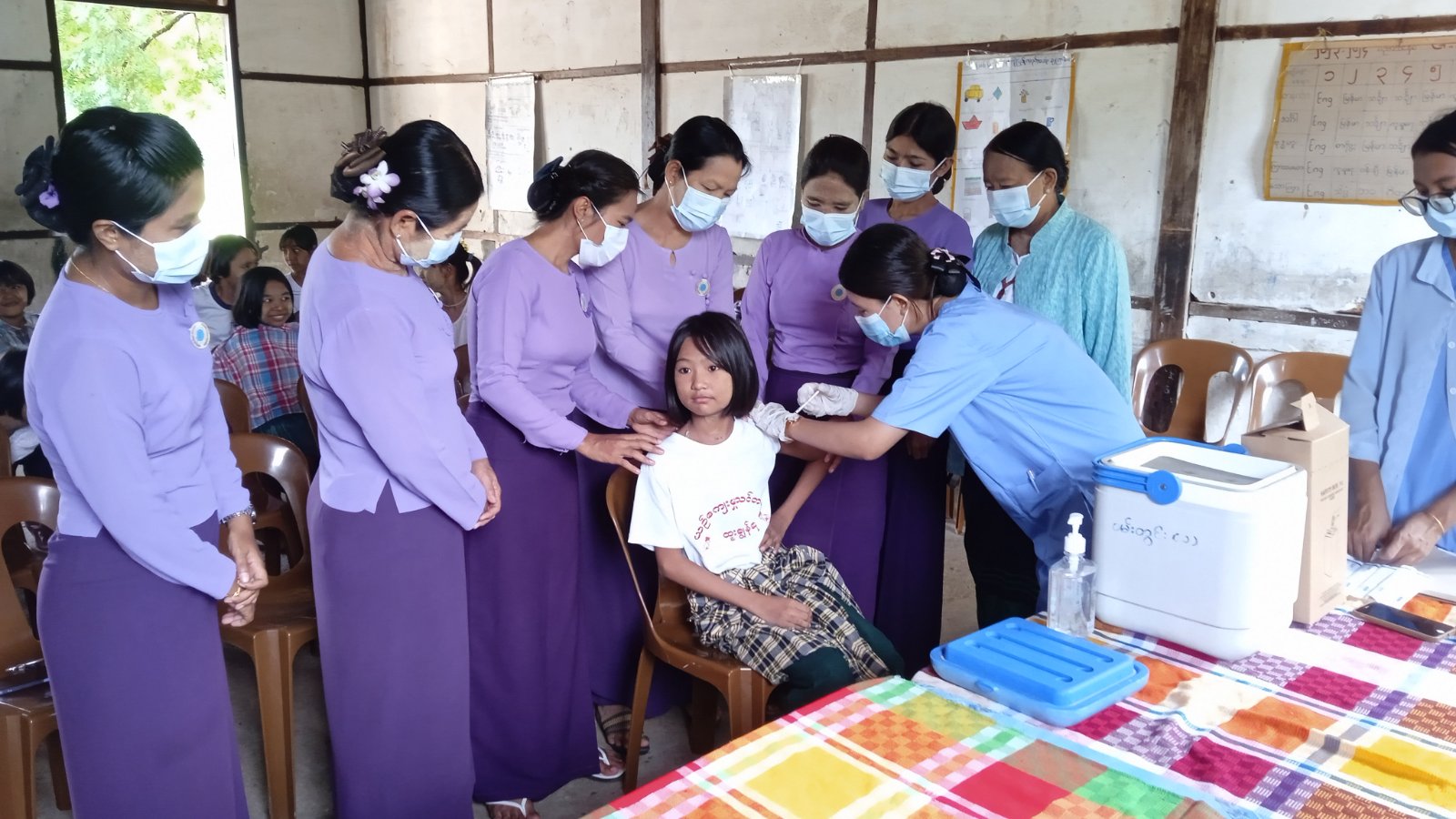 ဝမ်းတွင်းမြို့နယ်၌ သားအိမ်ခေါင်းကင်ဆာရောဂါကာကွယ်ဆေး Hvp စတင်ထိုးန